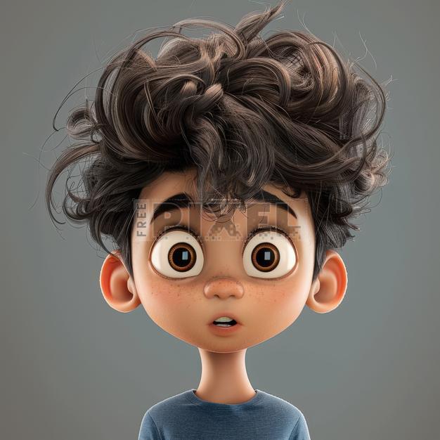 Free 3D Images - 3D Animated Cartoon Boy Character With Messy Hair ...
