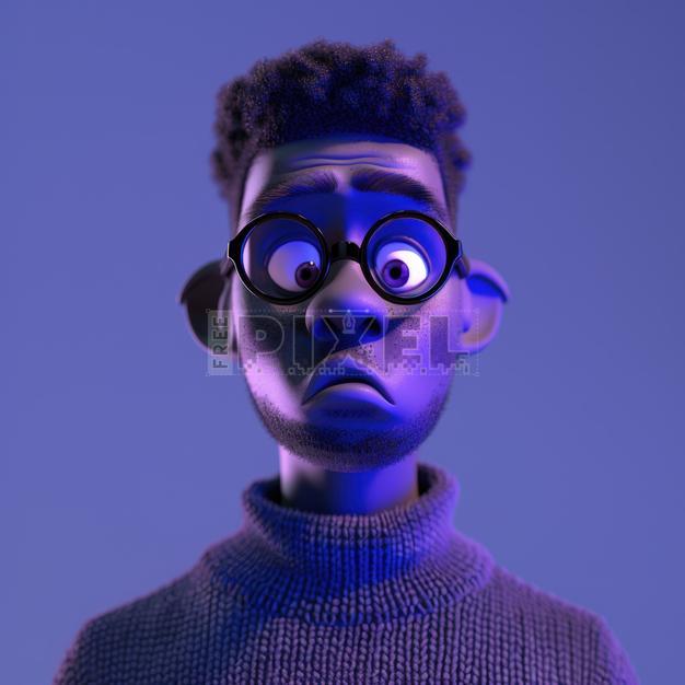 Free 3D Images - 3D Animated African Man Character With Glasses And ...