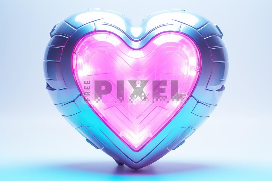 Free 3d - Illuminated Heart - Modern Artwork | FreePixel.com