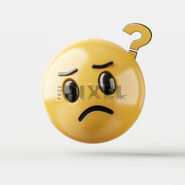 Free 3D Images - Confused Emoji Faces – 3D Cartoon Emoticons For ...