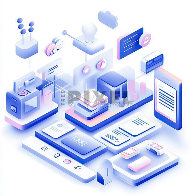 Free 3D Images - 3D Illustration Of A Computer System | FreePixel.com