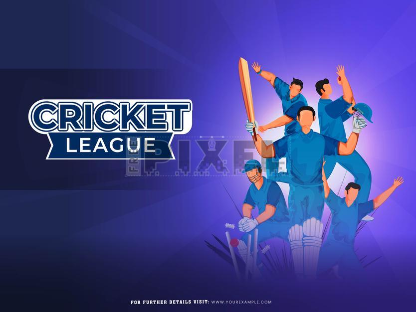 Free PNG - Cricket League Poster Design With Faceless Character Of ...