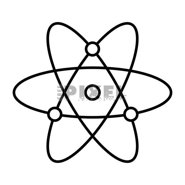 Free Icons - Atomic Structure Icon In Line Art. | FreePixel.com