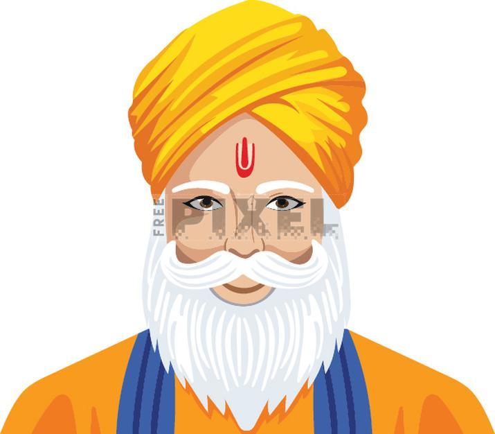Free Icons - Avatar Of Guru Nanak Dev Ji Element On White Background ...