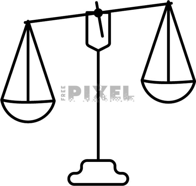 Balance Scale Clip Art Black And White Justice Scales Vector & Photo