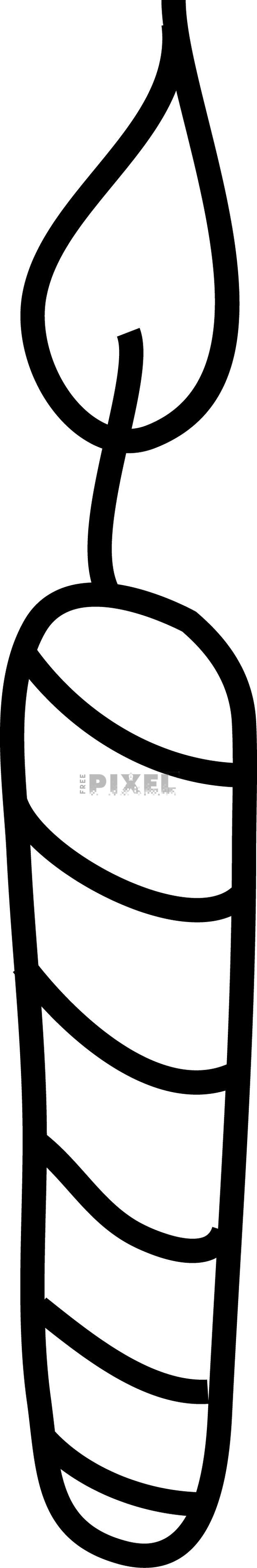 Birthday Candle Clip Art Black And White
