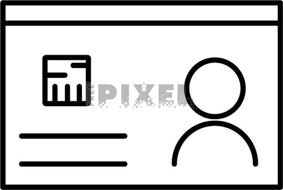 Free Icons - Black Line Illustration Of Smart Card Icon. | FreePixel.com