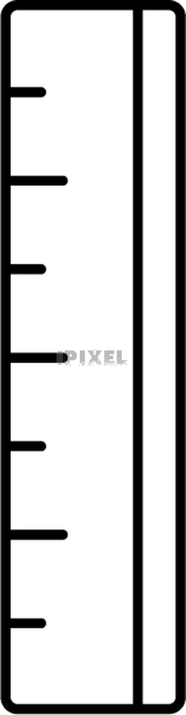 Free Icons - Black Outline Illustration Of Ruler Scale Icon ...