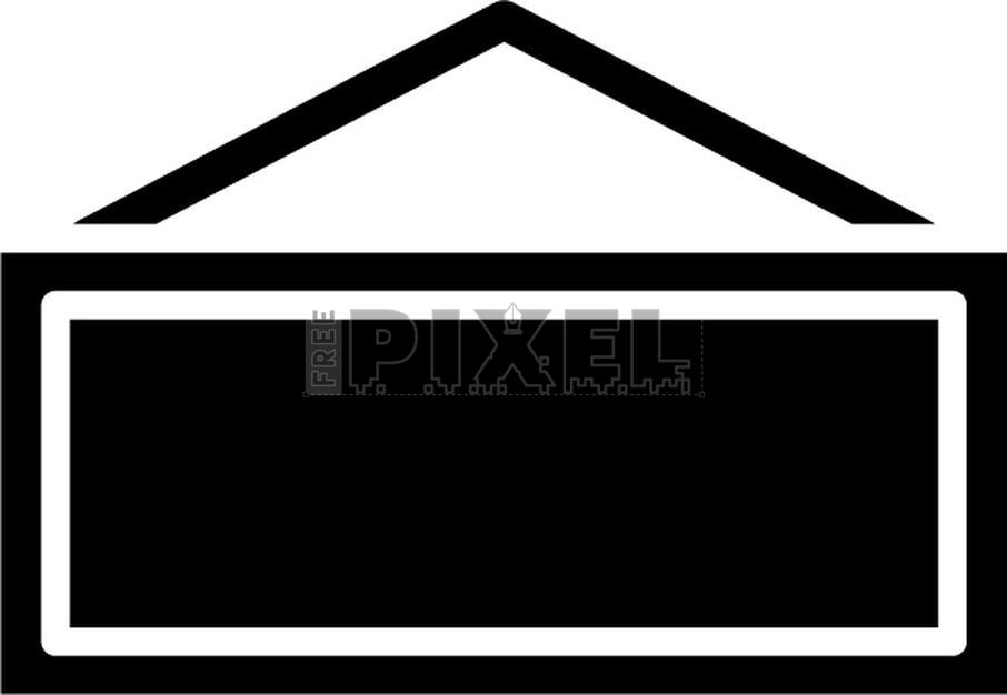 Free Icons - Blank Sign Board Glyph Icon Or Symbol. | FreePixel.com