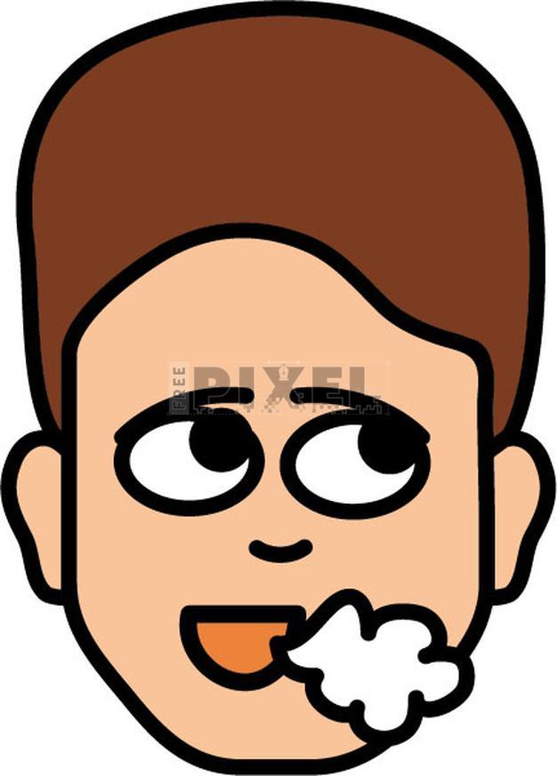 Free Icons - Character Of Sigh Man Face Icon In Flat Style. | FreePixel.com