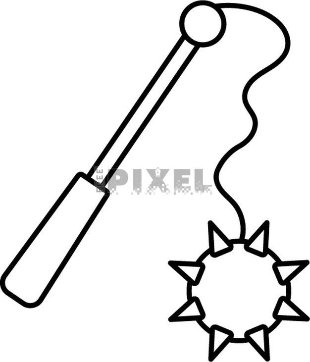 Free Icons - Flail Icon In Black Outline. | FreePixel.com