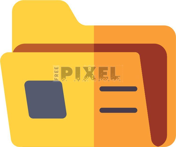 Free Icons - Flat Style File Folder Icon Or Symbol. | FreePixel.com