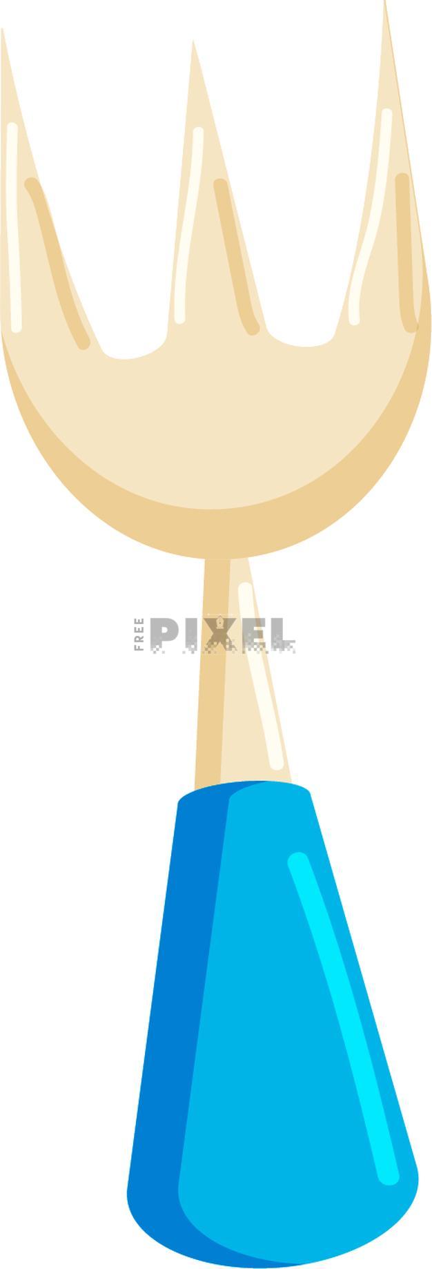 Free Icons - Glossy Fork Element In Yellow And Blue Color. | FreePixel.com