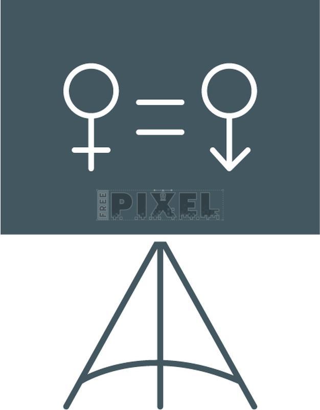 Free Icons - Illustration Of Grey Color Gender Equality On Board Icon ...