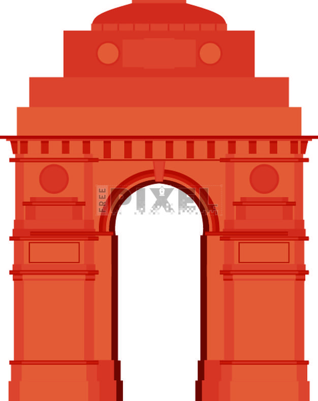 Free Icons - Illustration Of India Gate, Vector Symbol Or Sign ...