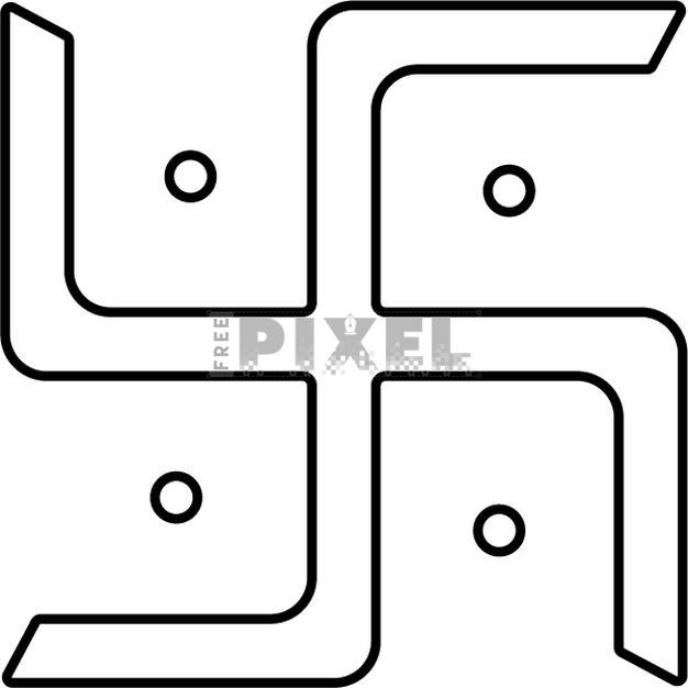 Free Icons - Illustration On Swastika Symbol Icon In Thin Line Art ...