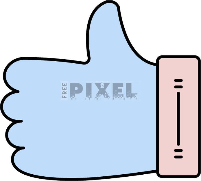 Free Icons - Isolated Thumbs Up Icon In Pink And Blue Color ...