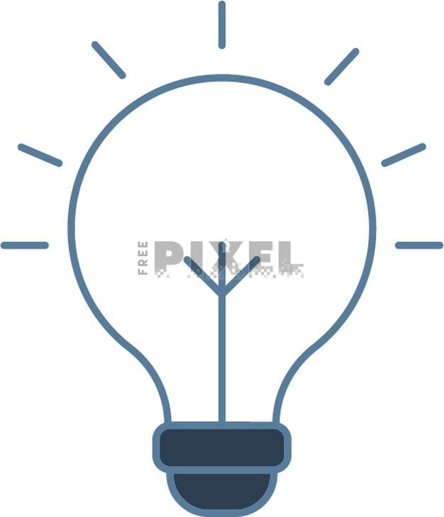 Free Icons - Light Bulb Icon In Blue Color. | FreePixel.com