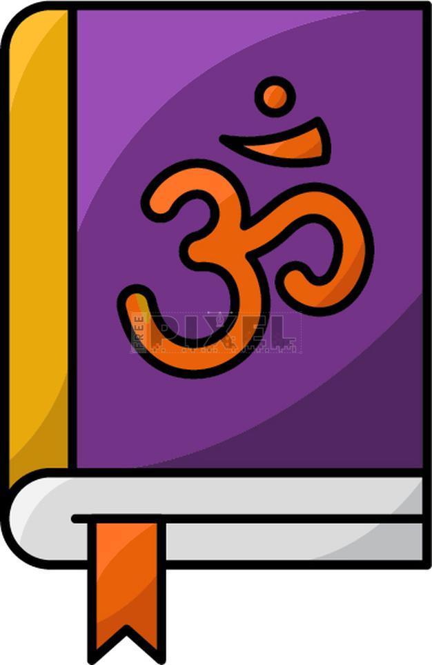 Free Icons - Om Symbol Book Icon In Golden And Purple Color ...
