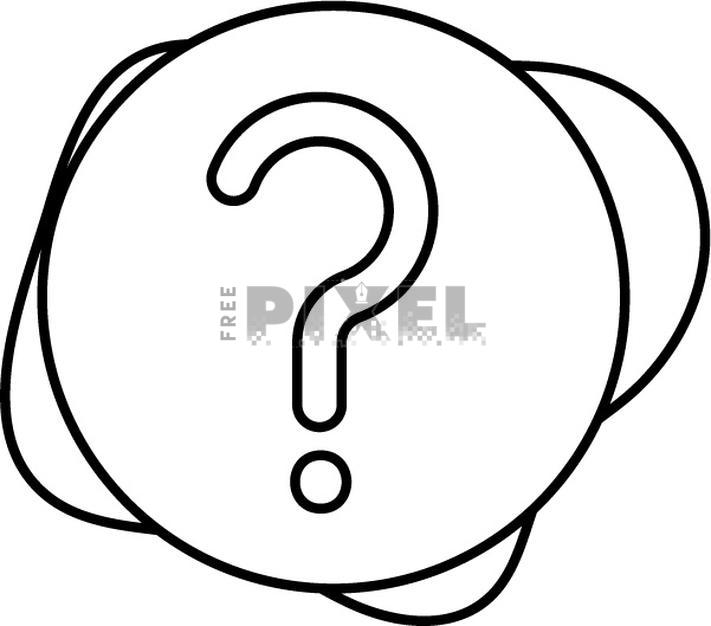 Free Icons - Question Mark Button Icon On White Background. | FreePixel.com
