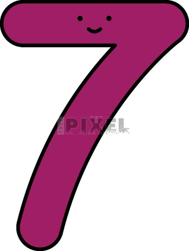 Free Icons - Seven (7) Smiley Cartoon Number Icon In Pink Color ...