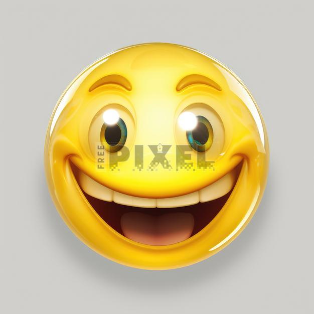 Free Illustrations - Smiling Yellow Happy Face Icon | FreePixel.com