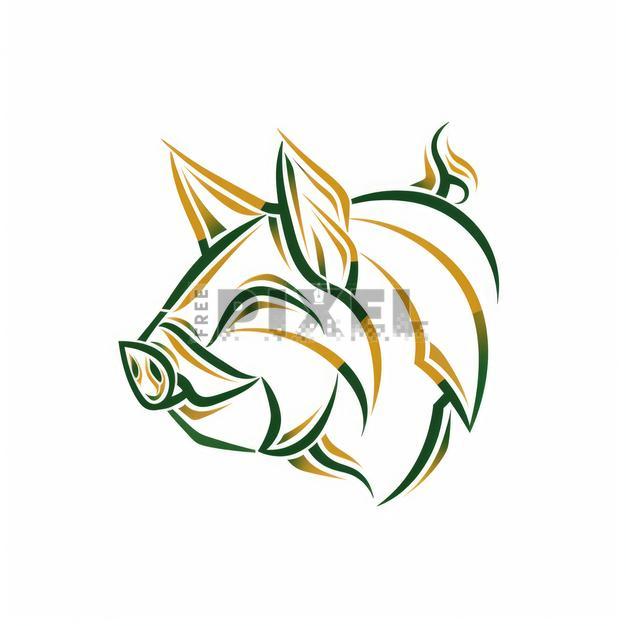 Free Illustrations - Colorful Pig Graphic Logo | FreePixel.com