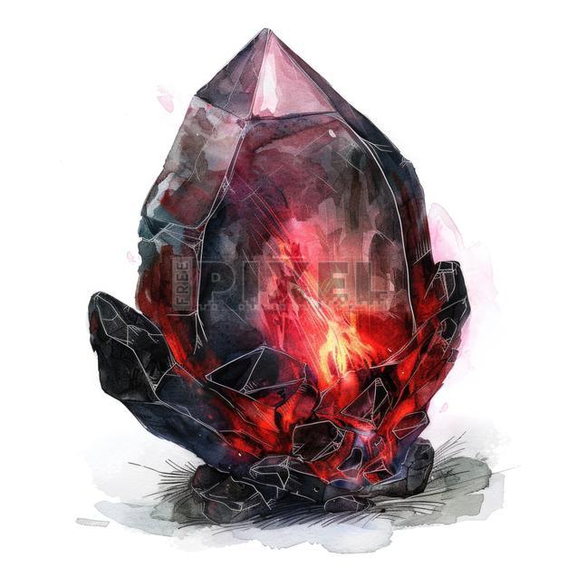 Free Illustrations - Glowing Molten Meteorite With Fiery Cracks ...