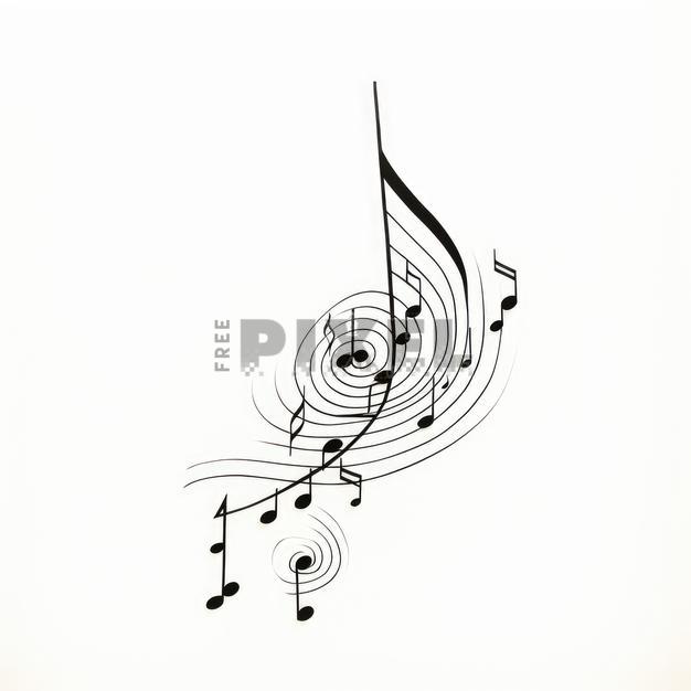 Free Illustrations - Minimalistic Music Note Symbol | FreePixel.com