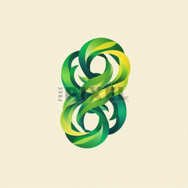 Free Illustrations - Green And Yellow Infinity Symbol | FreePixel.com