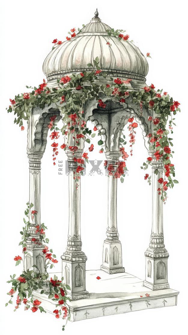 Free Illustrations - Illustration Of Indian Wedding Mandap. | FreePixel.com