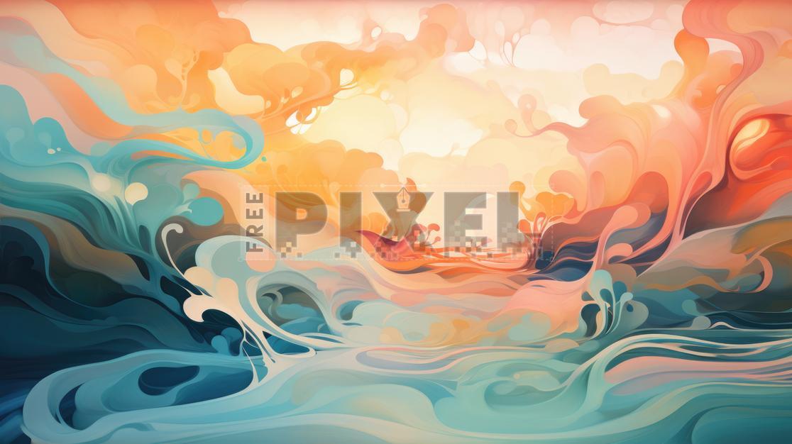 Free Illustrations - Infinite Ocean Waves | FreePixel.com