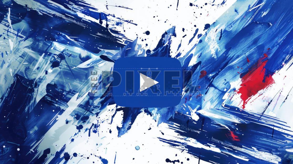 Free Illustrations - Explosive Paint Splatter Effect Play Button Icon ...
