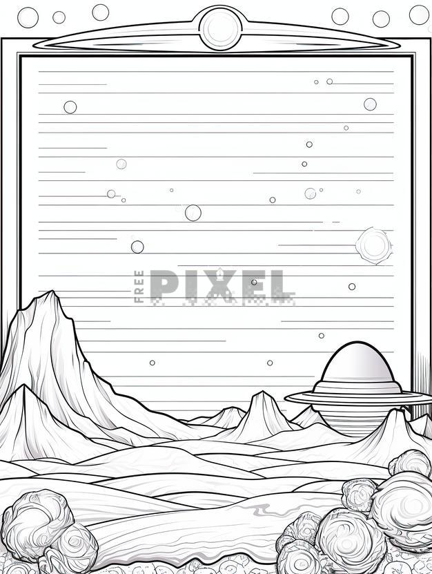 Free Illustrations - Journal Printable Lined Page Featuring Border ...