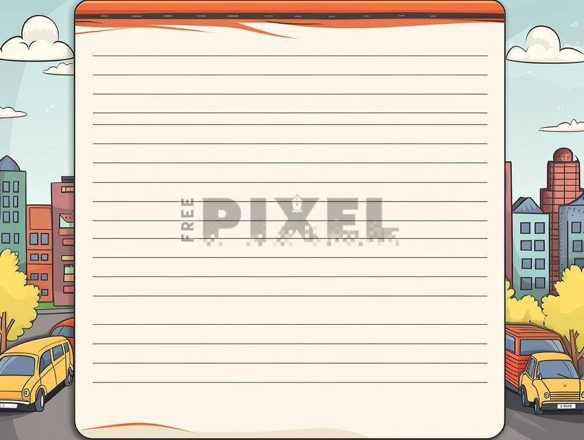 Free Illustrations - Skyline Journal Printable Lined Paper Featuring ...