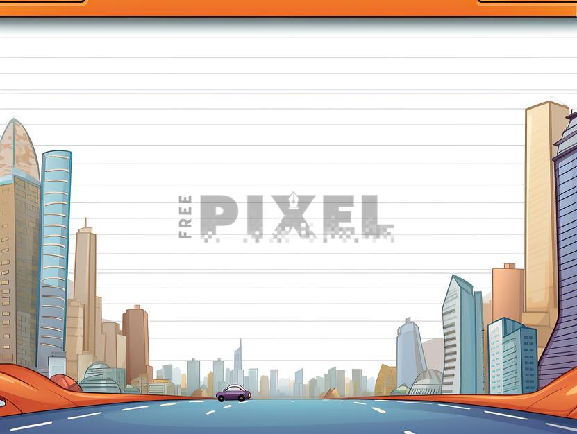 Free Illustrations - Skyline Journal Printable Lined Paper Featuring ...