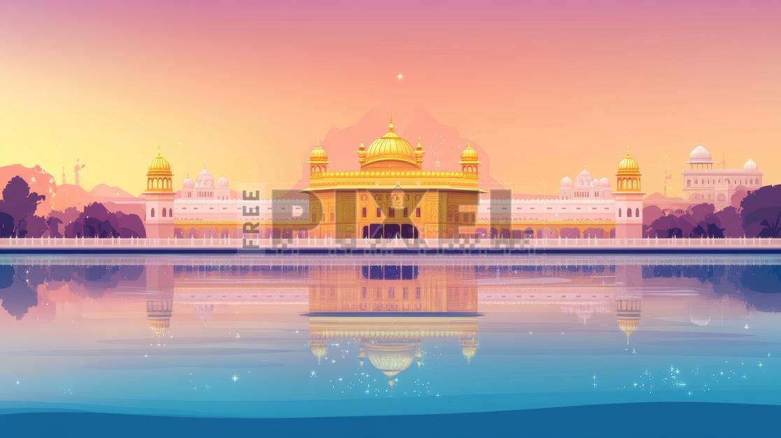 Free Illustrations - The Golden Temple, A Prominent Sikh Gurdwara At ...