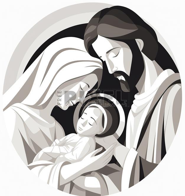 Free Illustrations - The Nativity Of Jesus Christ - A Religious Art ...