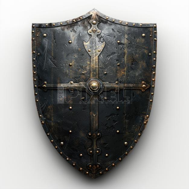 Free Photos - 3D Render Vintage Style Iron Armor Shield Isolated On ...
