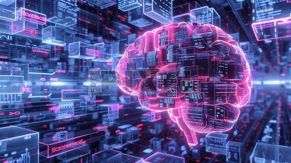 Free Photos - A Glowing Brain In A Futuristic Neon-lit Tech Environment ...