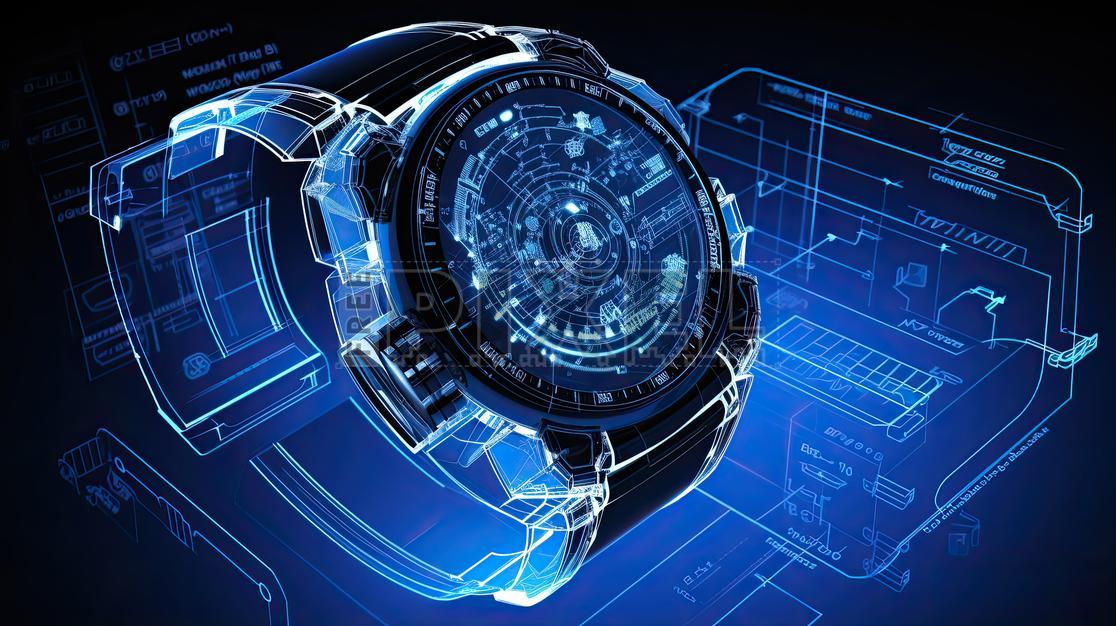 Free Photos - 3D Model Of A Watch With Hybrid Analog-Digital Display ...
