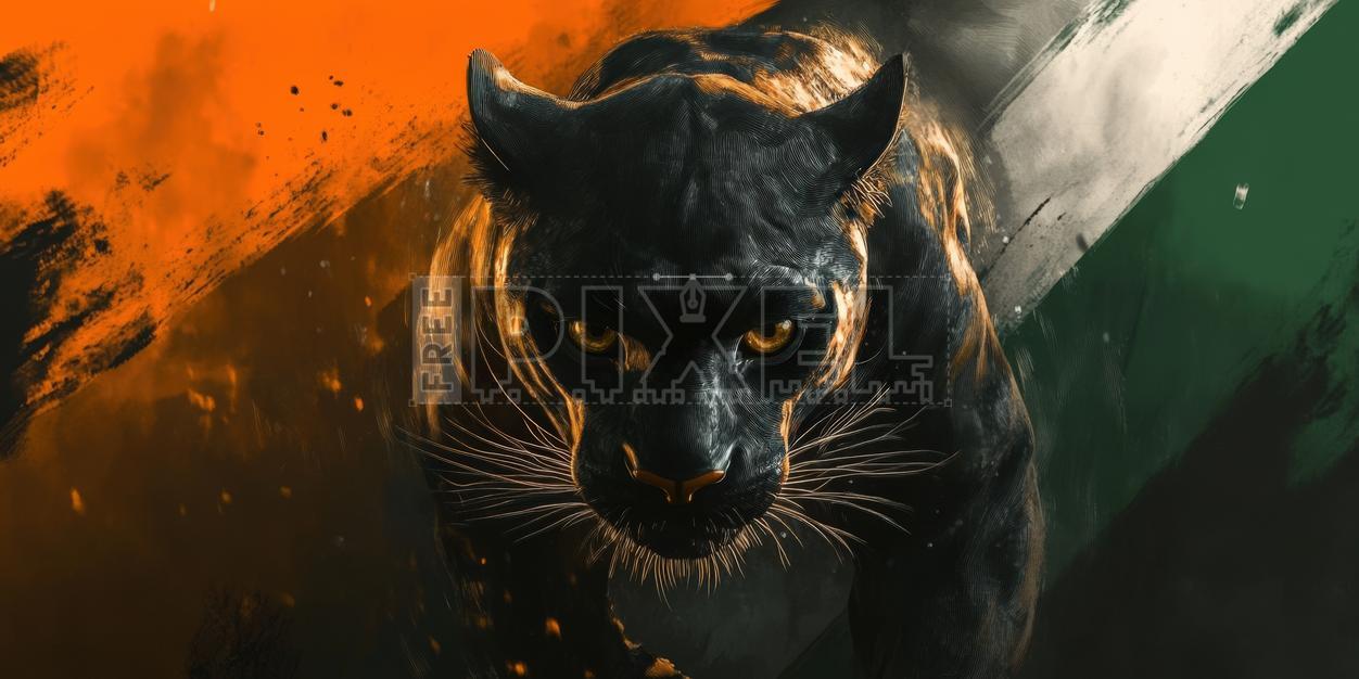 Free Photos - Black Leopard (Panther) Portrait In Front Of Tricolor ...