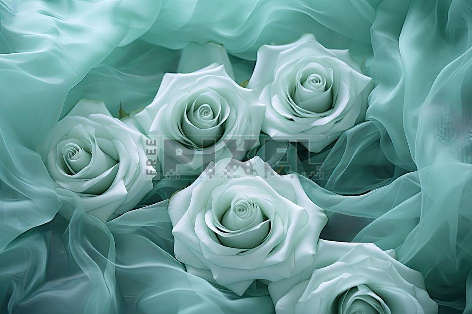 Free Photos - Aqua-colored Roses In A Soft, Blue-tinted Mist ...