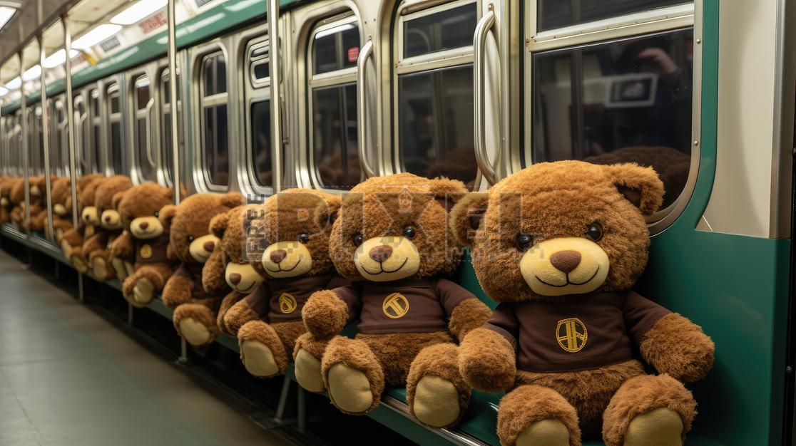 Free Photos - A Charming Display Of Several Teddy Bears On A Subway ...