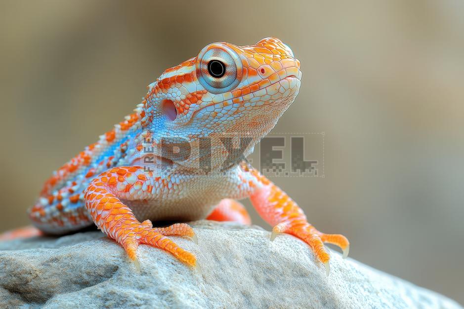 Free Photos - Colorful Lizard On Rock | FreePixel.com