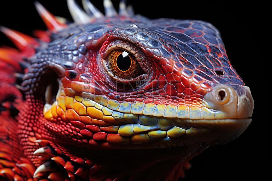 Free Photos - Close-up Of A Vibrant And Colorful Reptile With Striking ...