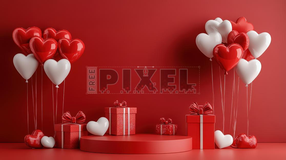 Valentines Day Stage Background