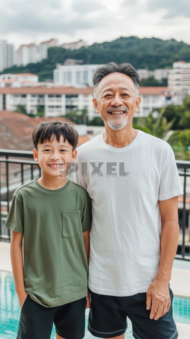 Free Photos - Grandfather And Grandson Standing Together | FreePixel.com