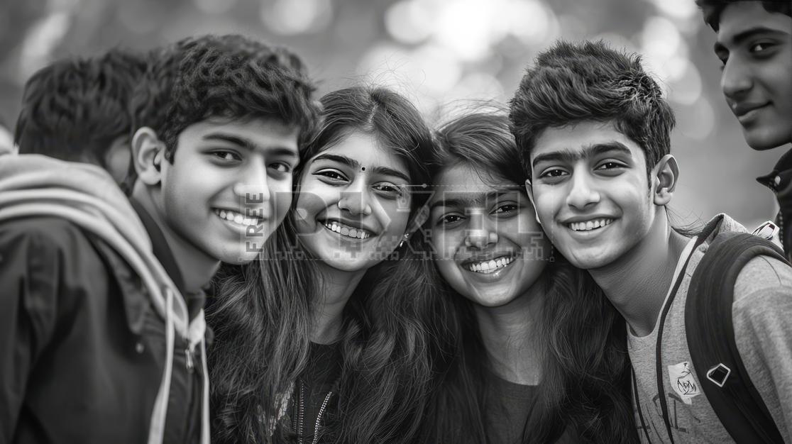 Free Photos - Group Of Young Indian Friends Smiling Together In Black ...