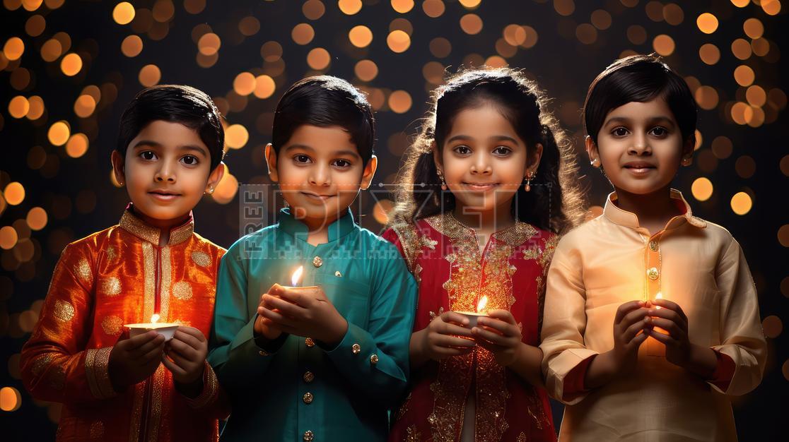 Free Photos - Young Children Lighting Candles And Holding Lanterns In A ...